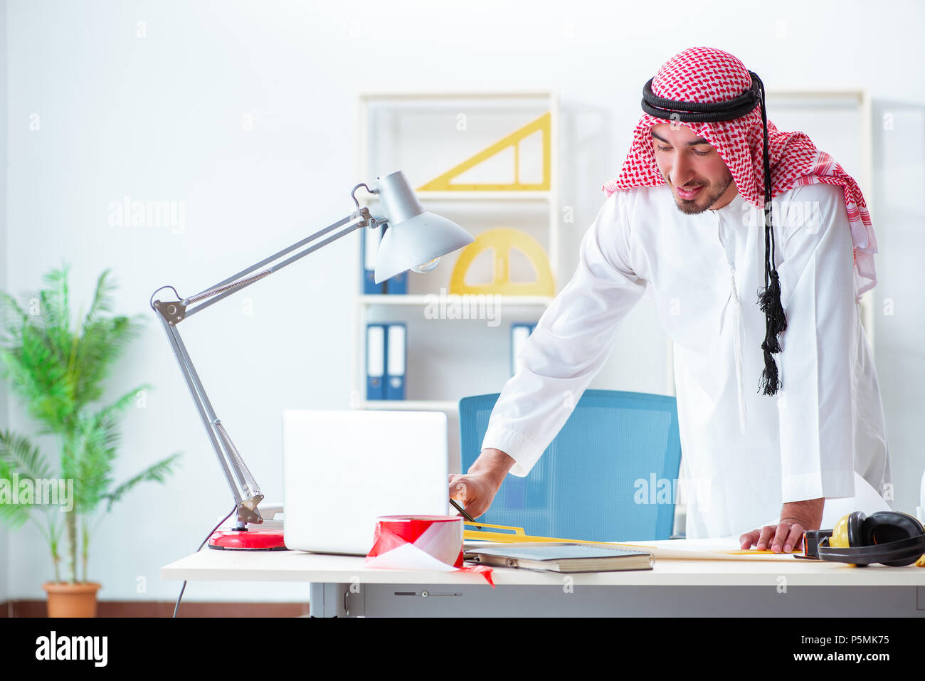 Arab engineer working on new project Stock Photo - Alamy