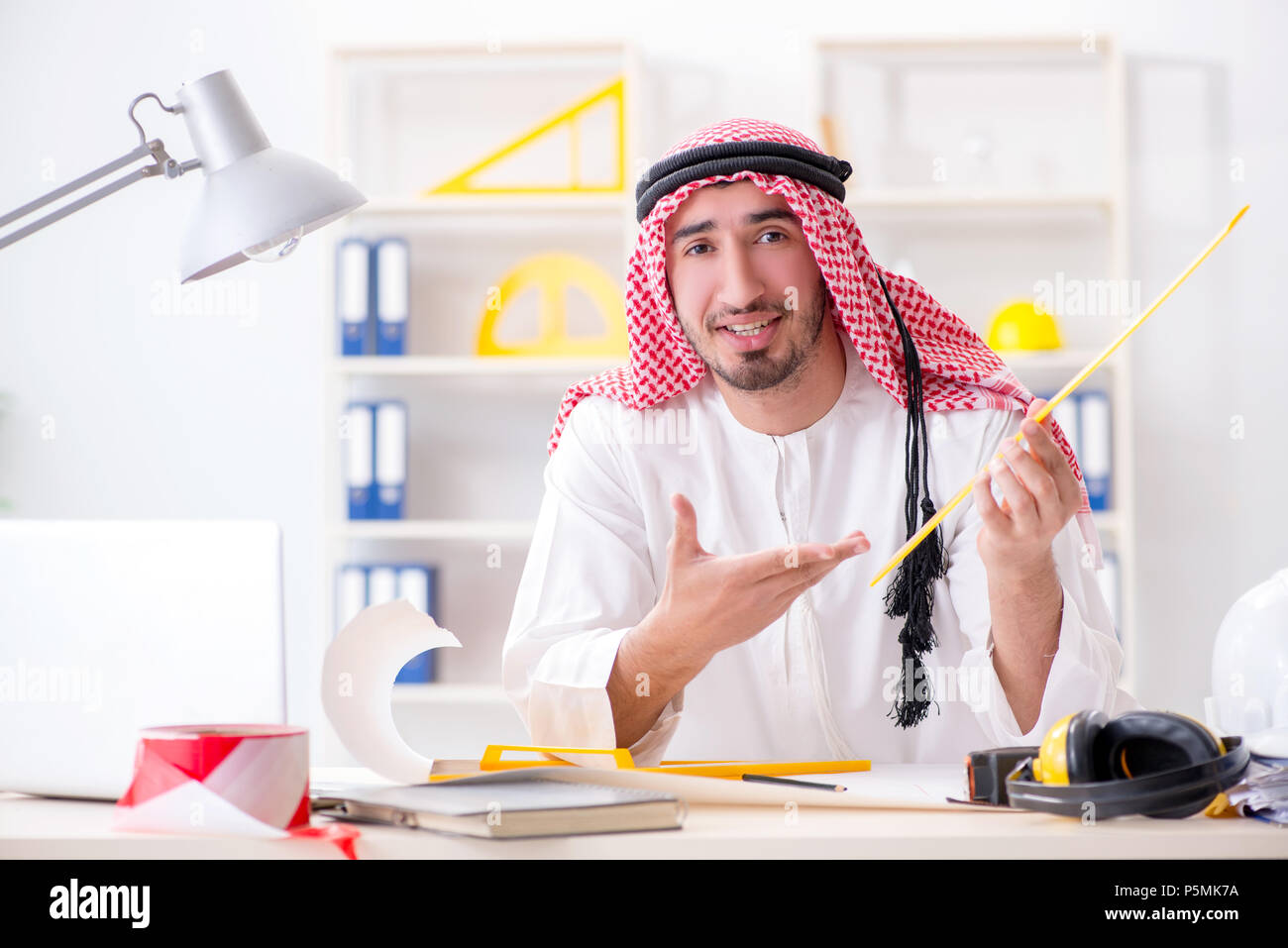Arab engineer working on new project Stock Photo - Alamy