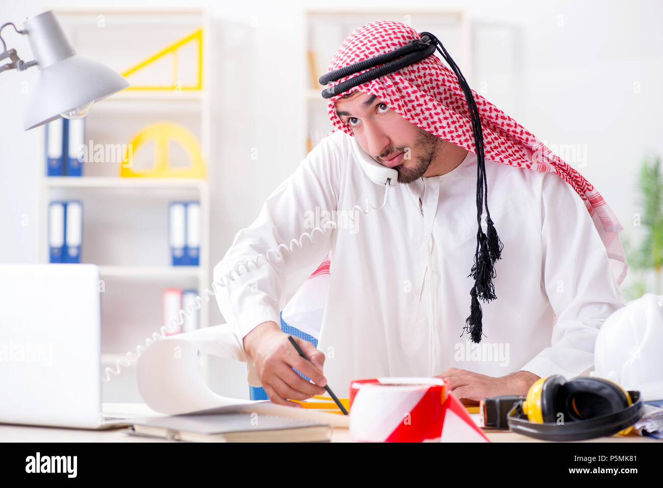 Arab engineer working on new project Stock Photo - Alamy
