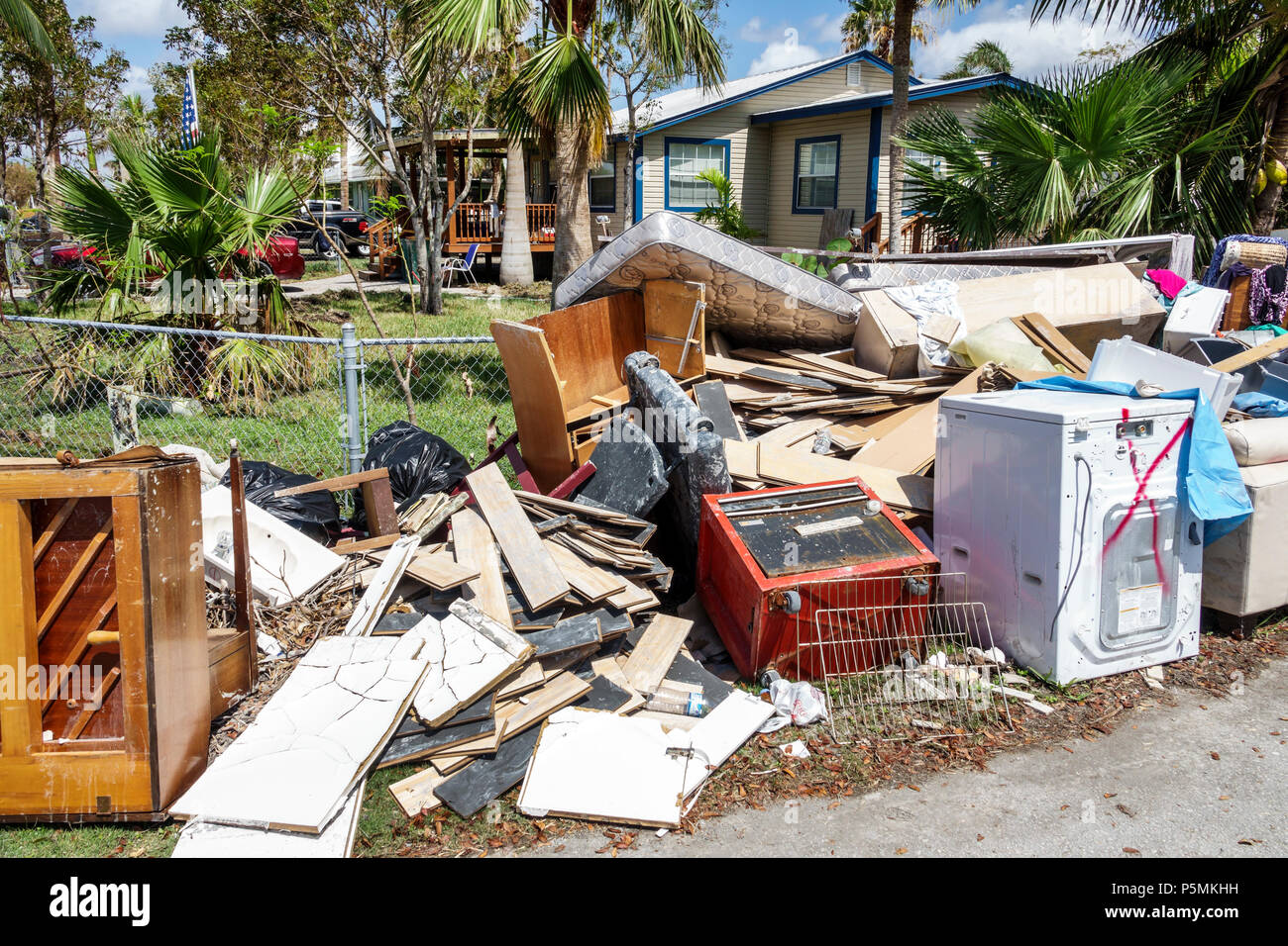 Everglades City Florida,after Hurricane Irma,houses homes residence ...