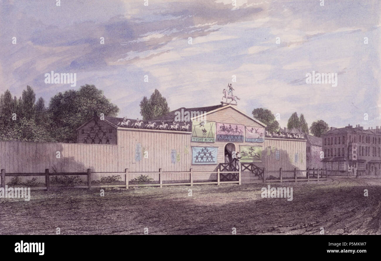 N/A. English: Exterior view (1777) of the Amphitheatre of Astley's ...