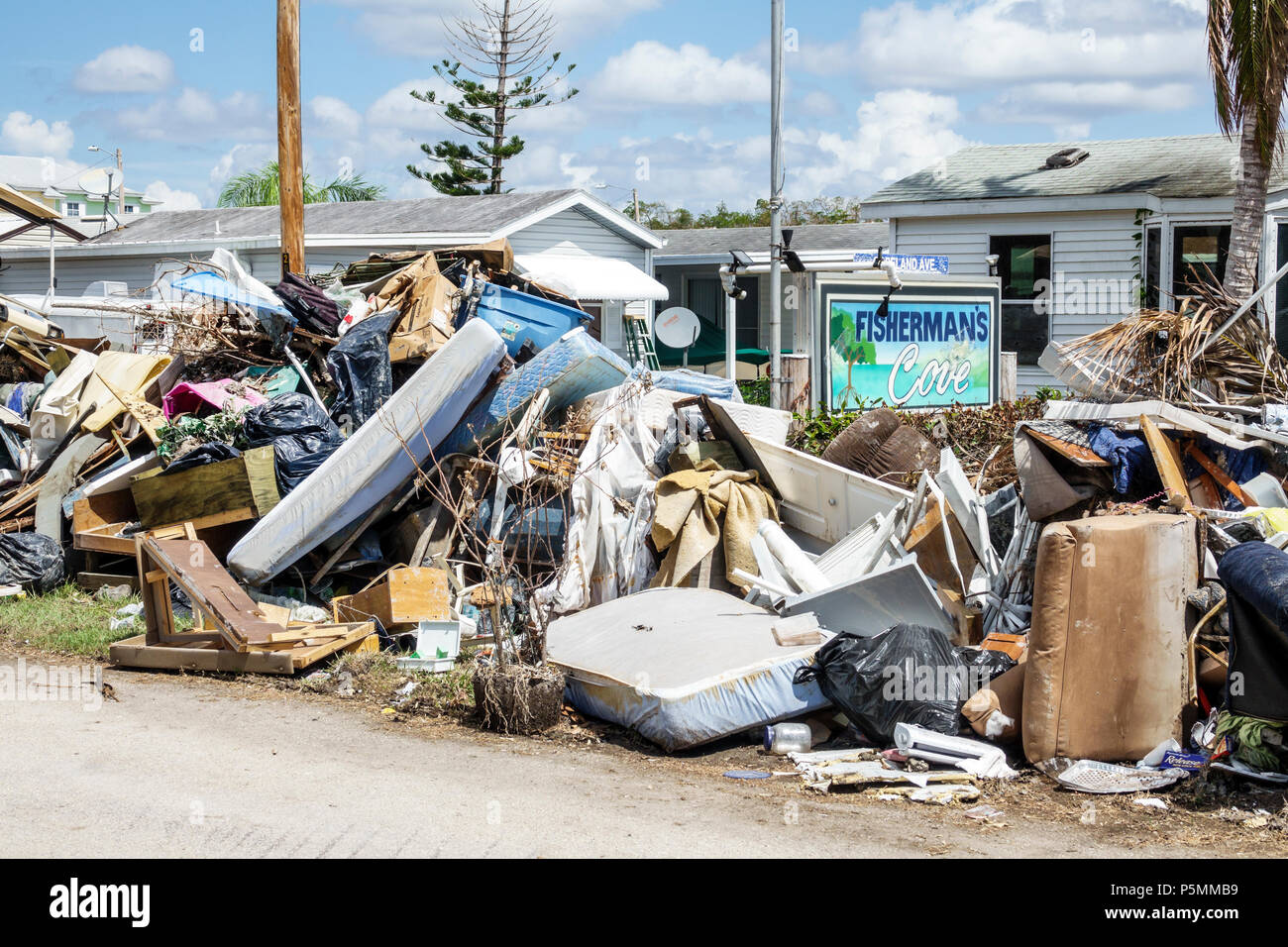 Everglades City Florida,after Hurricane Irma,houses homes residences ...