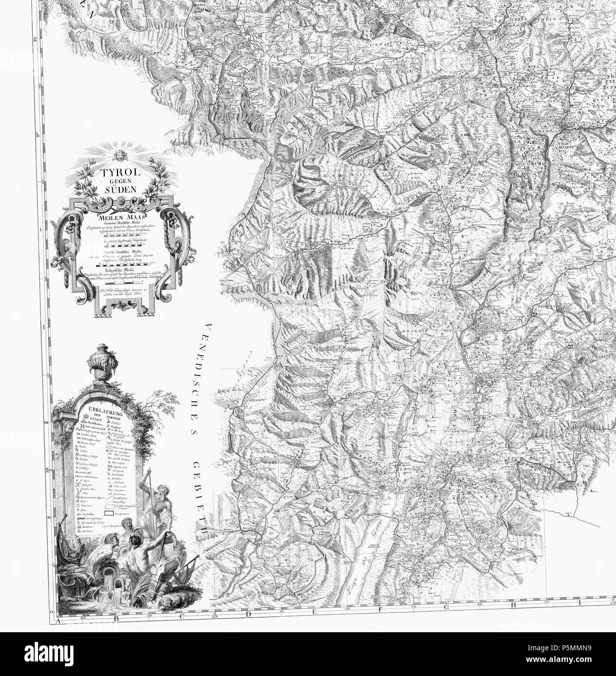 N/A. Deutsch: Atlas Tyrolensis, Peter Anich, Blasius Hueber, 1774 ...