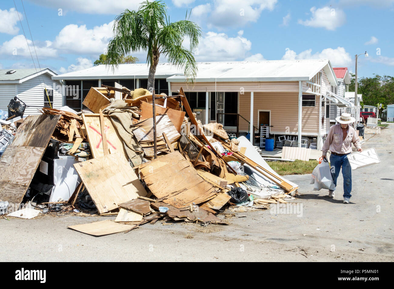 Everglades City Florida,after Hurricane Irma,houses homes residences ...