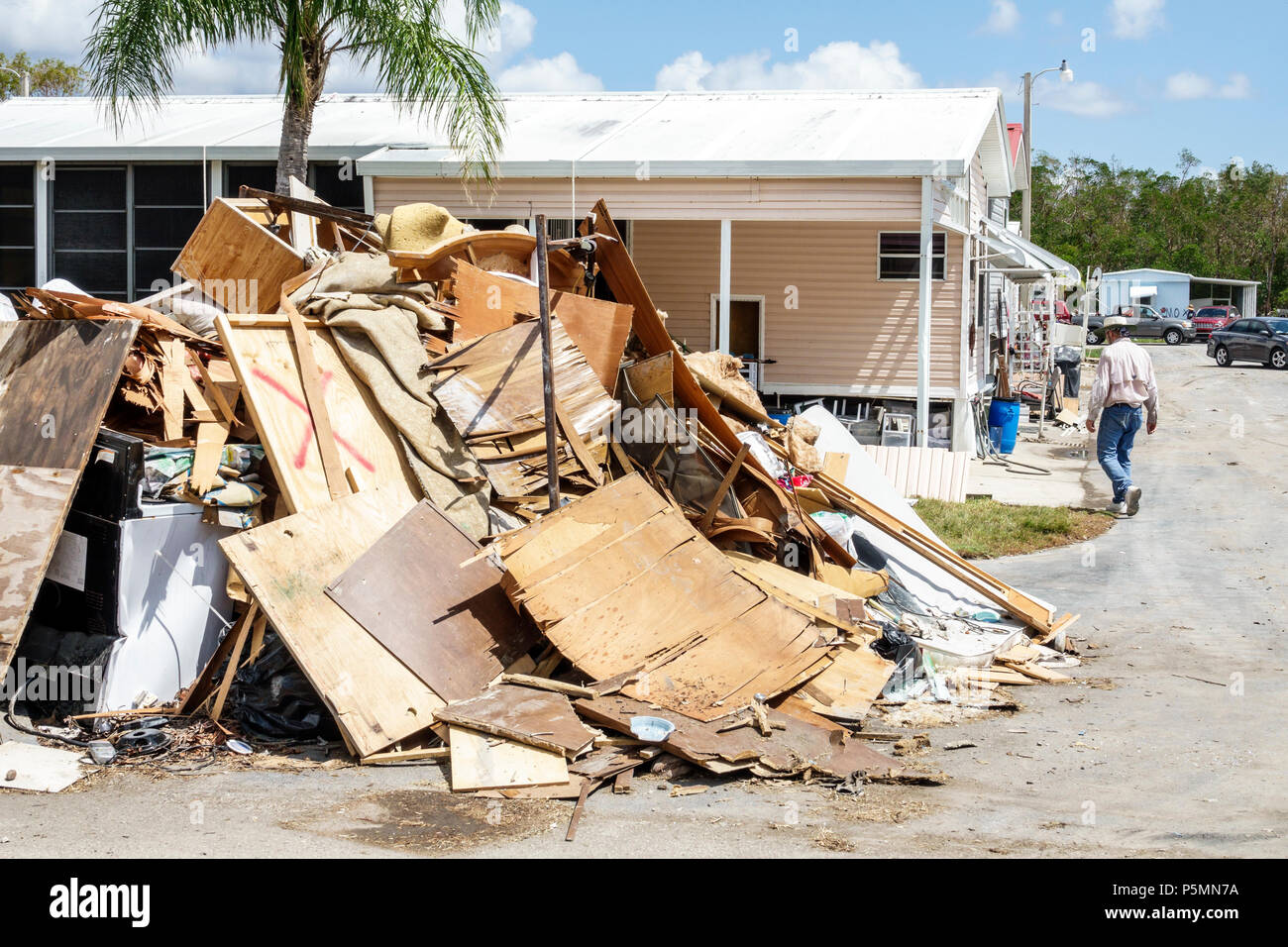 Everglades City Florida,after Hurricane Irma,houses homes residences ...