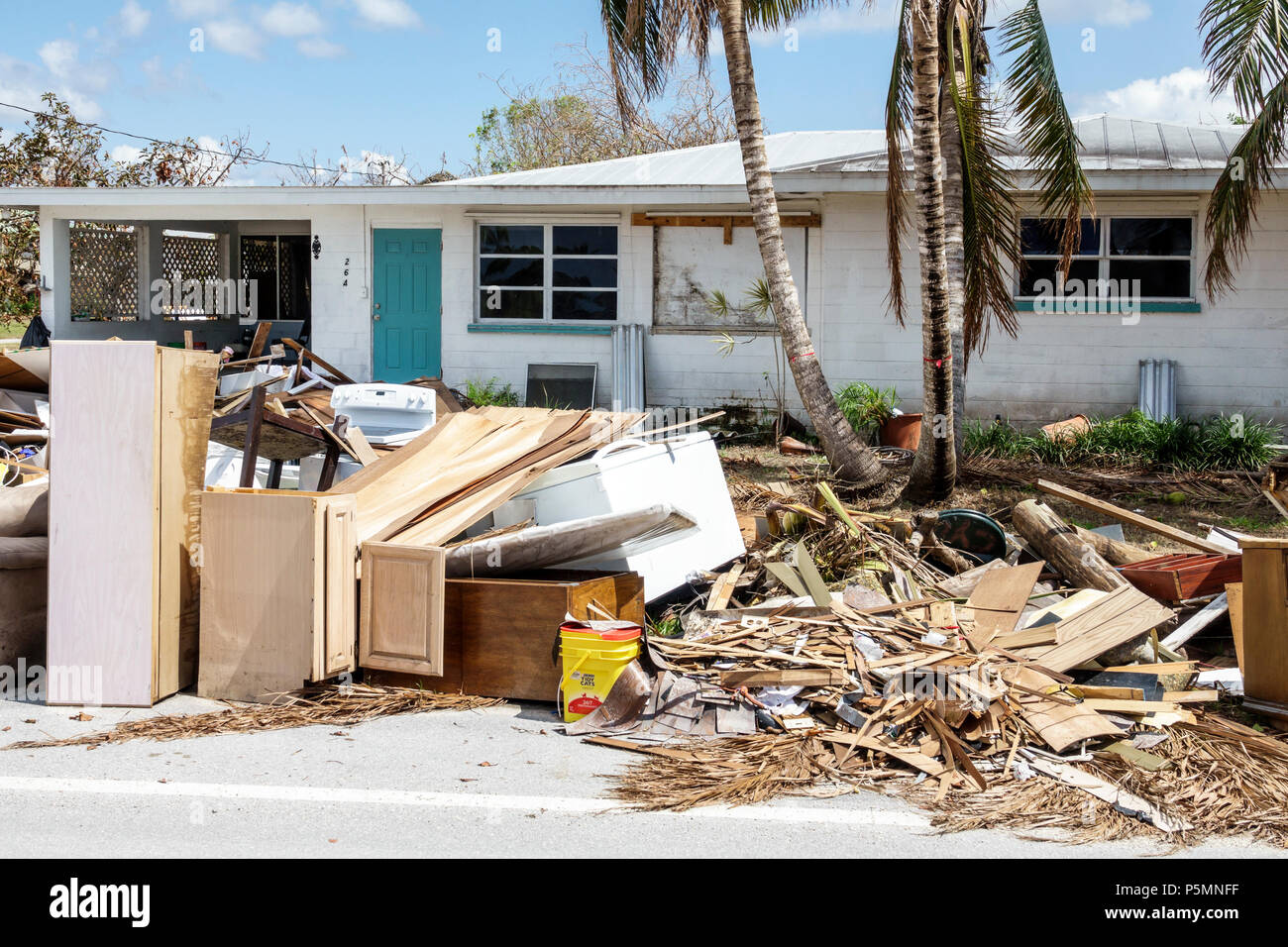 Everglades City Florida,after Hurricane Irma,houses homes residences ...