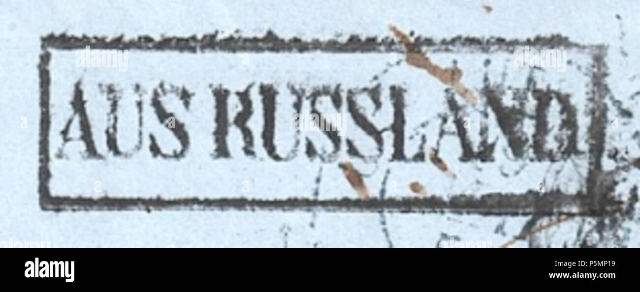 152 Aus Russland marking on Russian mail - type RY5 Stock Photo - Alamy
