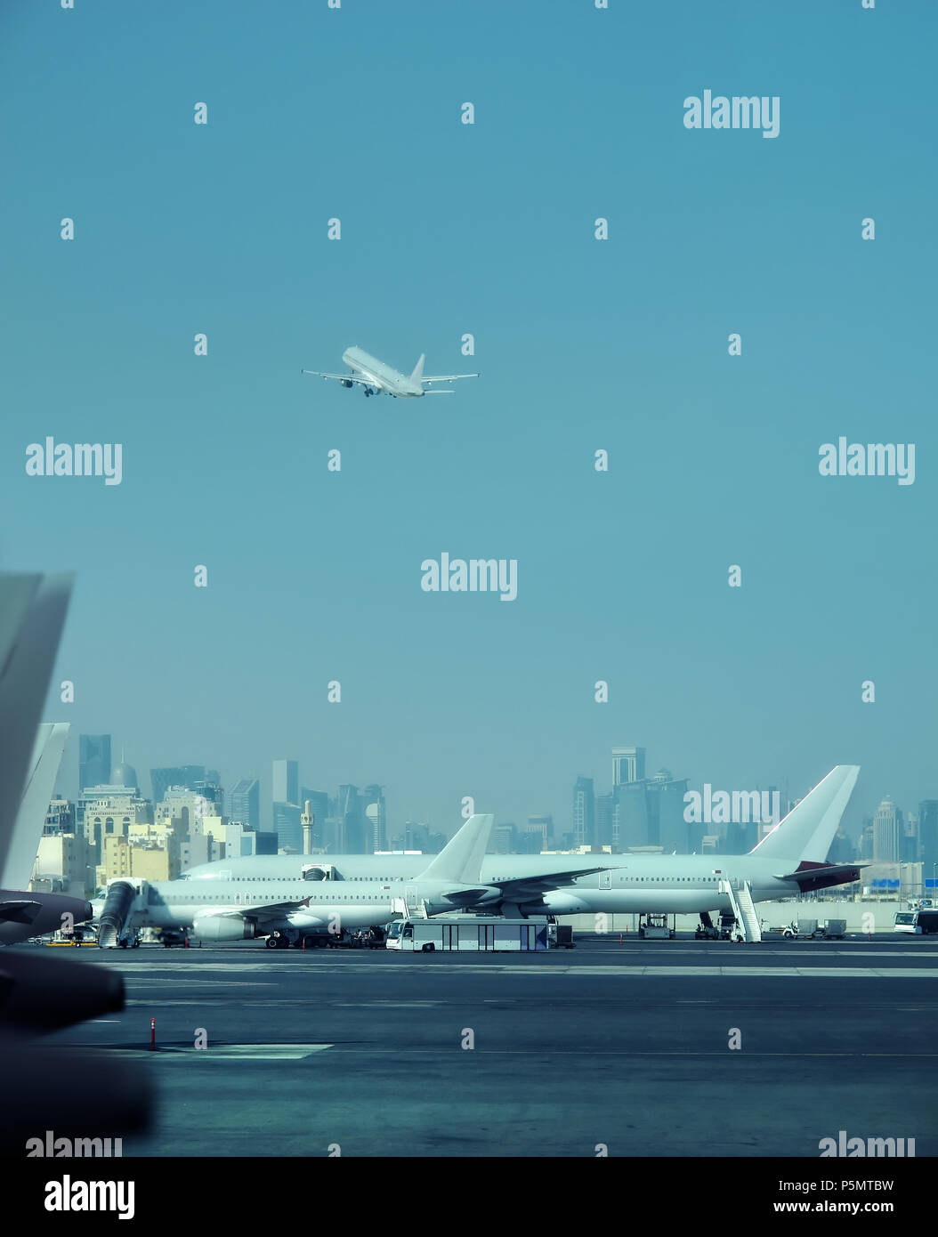 an image of an airplane flying Stock Photo - Alamy