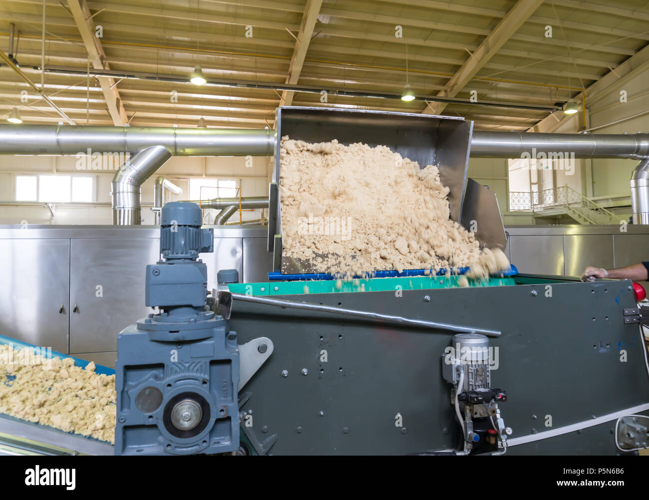 Automated biscuit cookies production processing plant conveyor ...