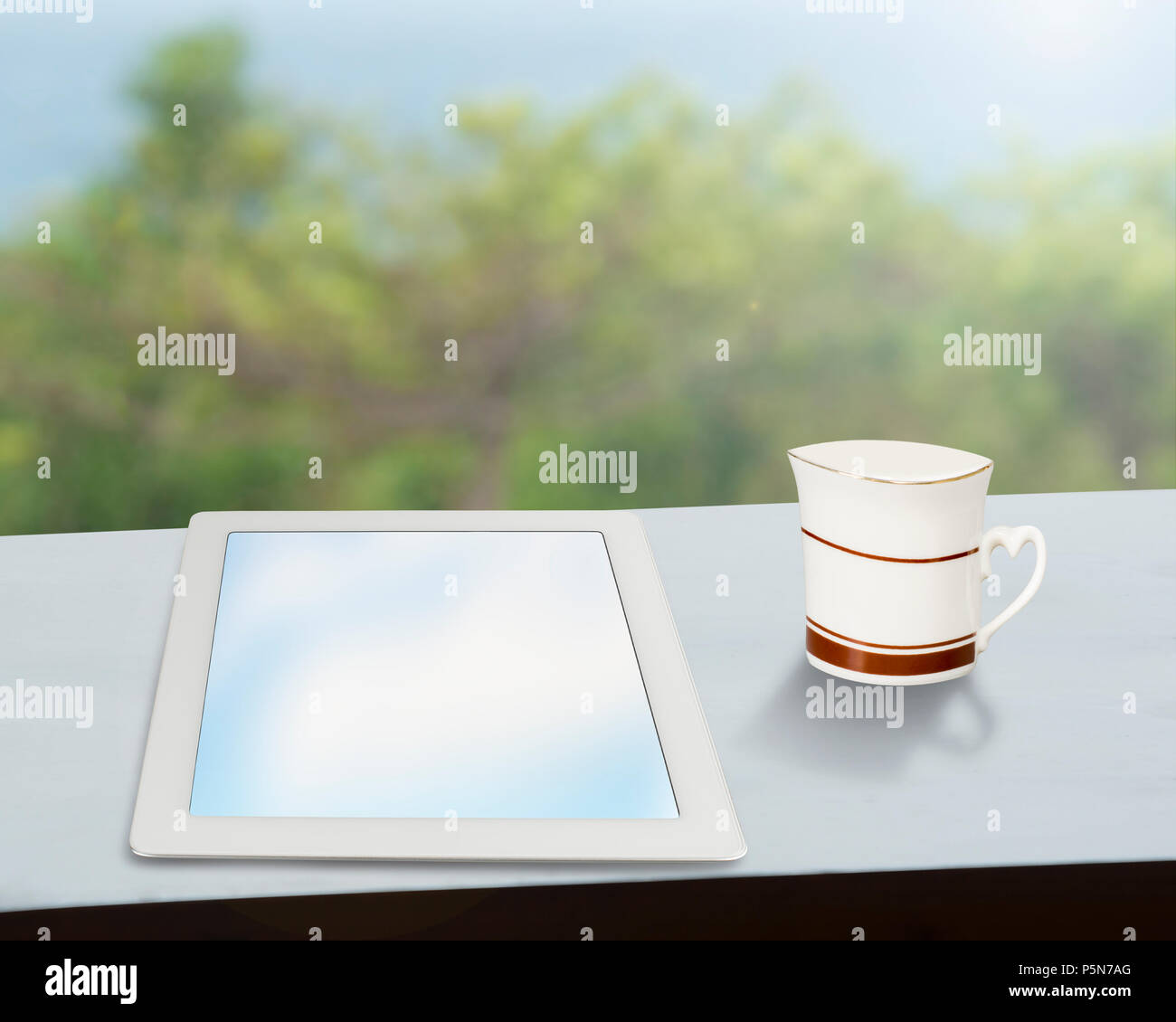 Tablet table side view hi-res stock photography and images - Alamy