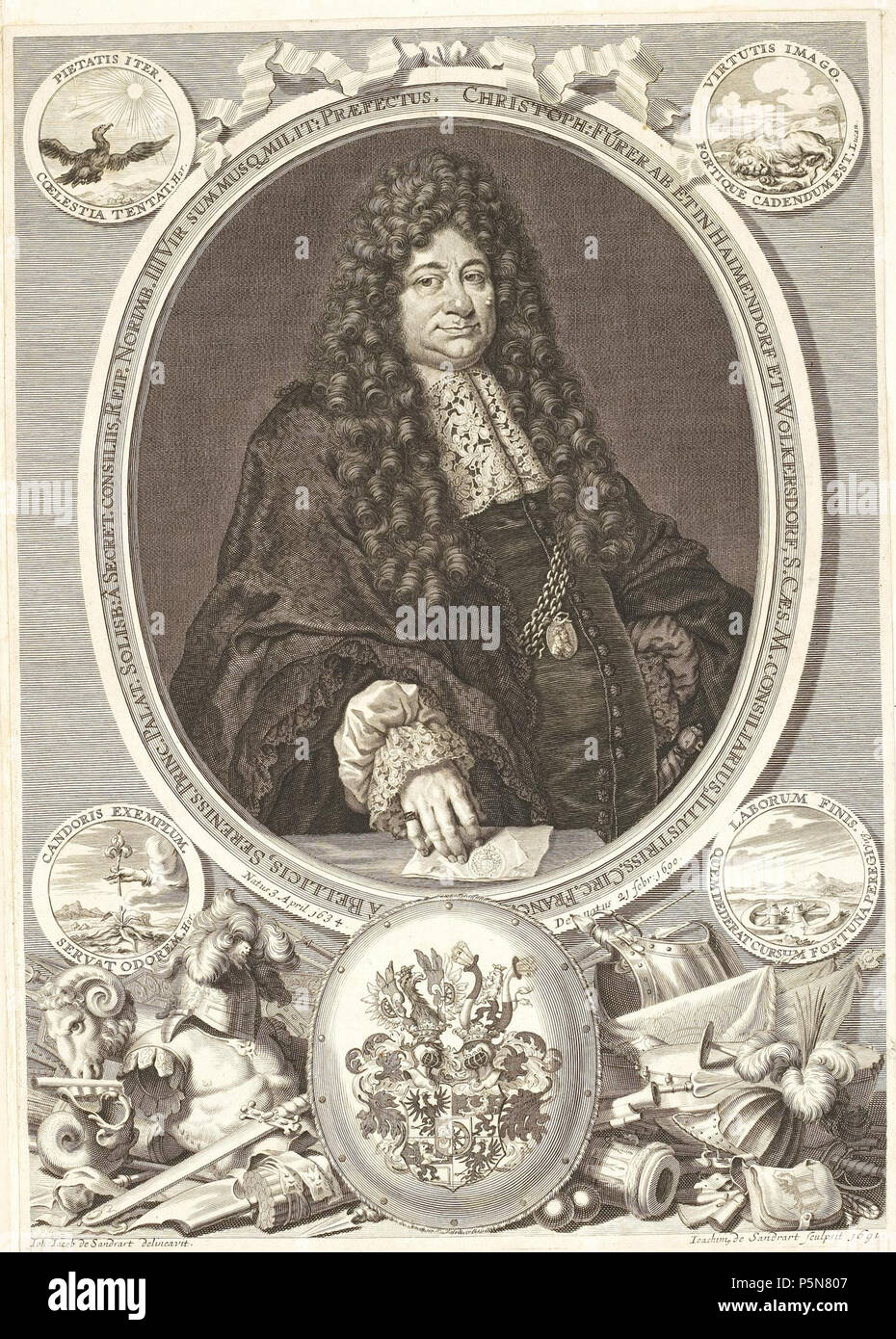 1691 n a johann jakob von sandrart delineavit hi-res stock photography ...