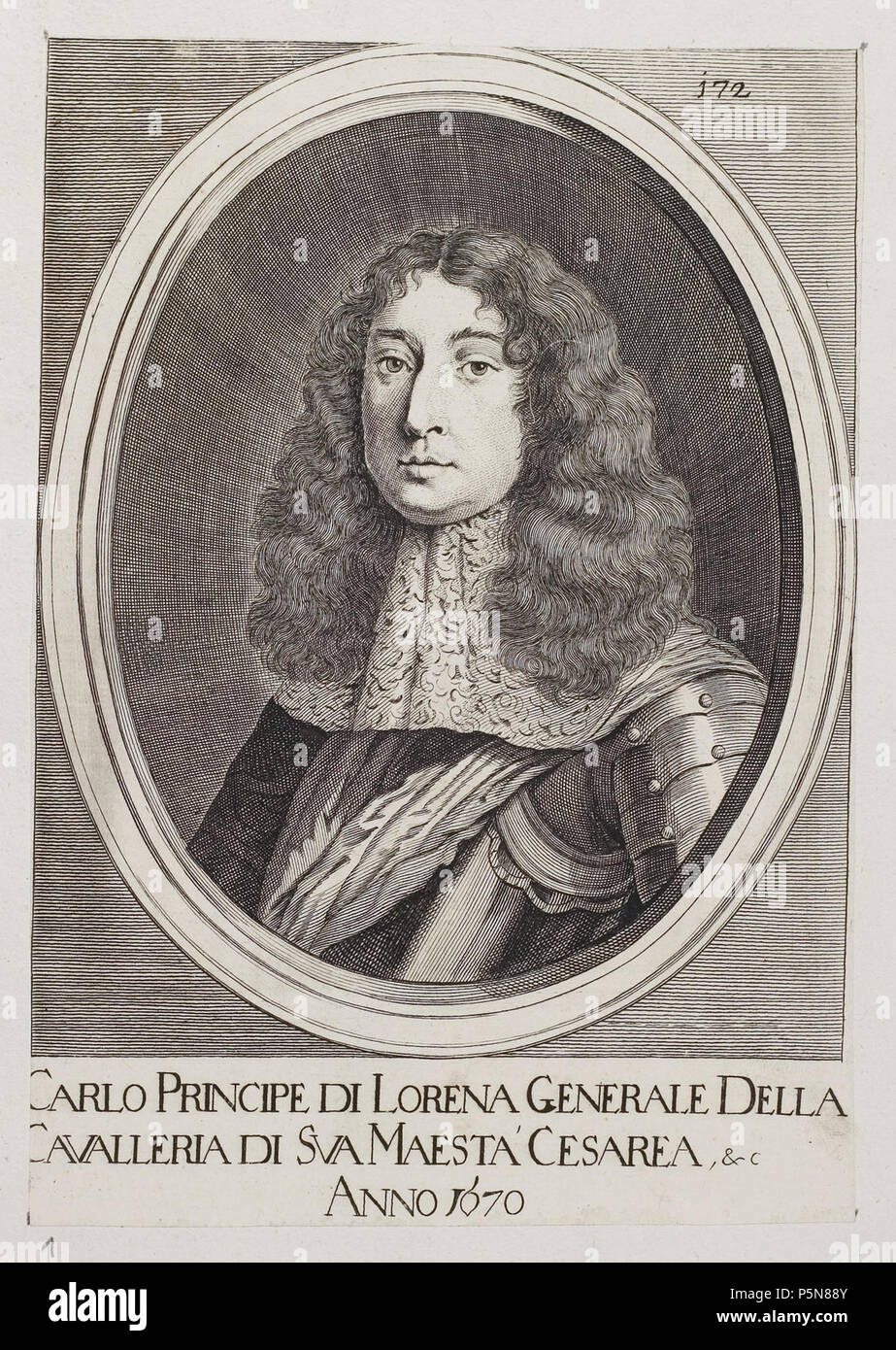 English: 'Carlo Principe de Lorena' (= Charles V, Duke of Lorraine ...