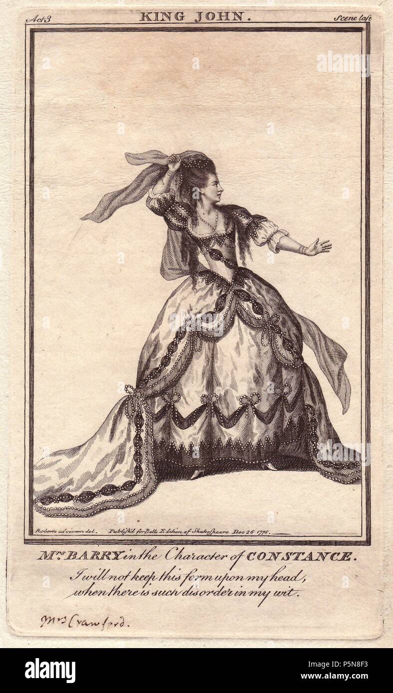 Mrs. Ann Barry as Constance in "King John." Ann became one of the ...