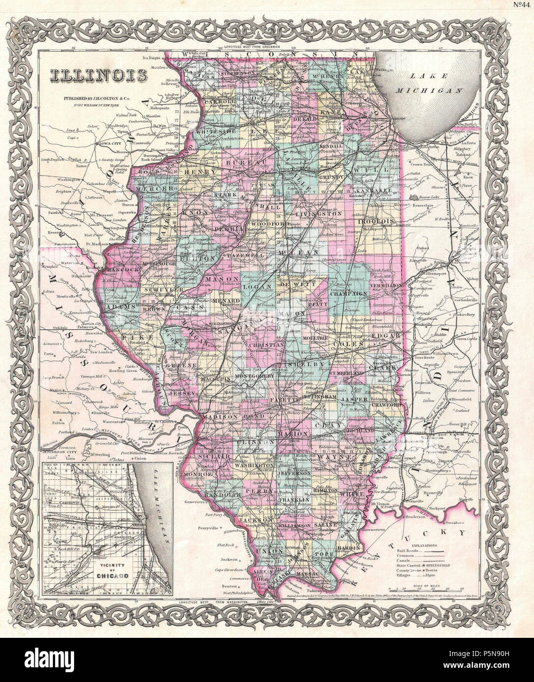 Colton map of illinois hi-res stock photography and images - Alamy