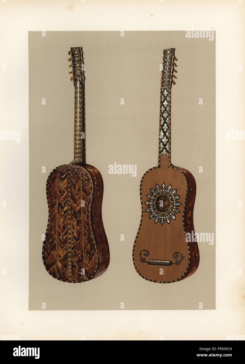 The 10-string "Rizzio" guitar in tortoiseshell with ivory, mother-of ...