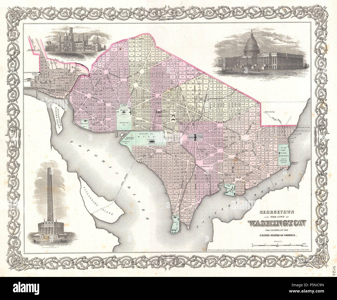 Colton washington map hi-res stock photography and images - Alamy