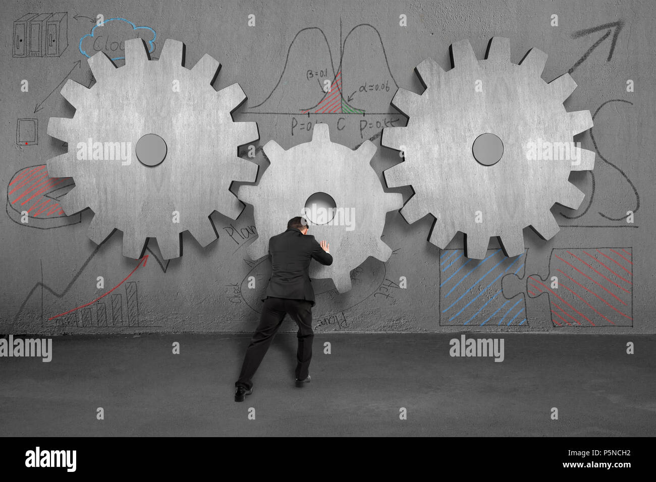 Two people pushing each other hi-res stock photography and images - Alamy