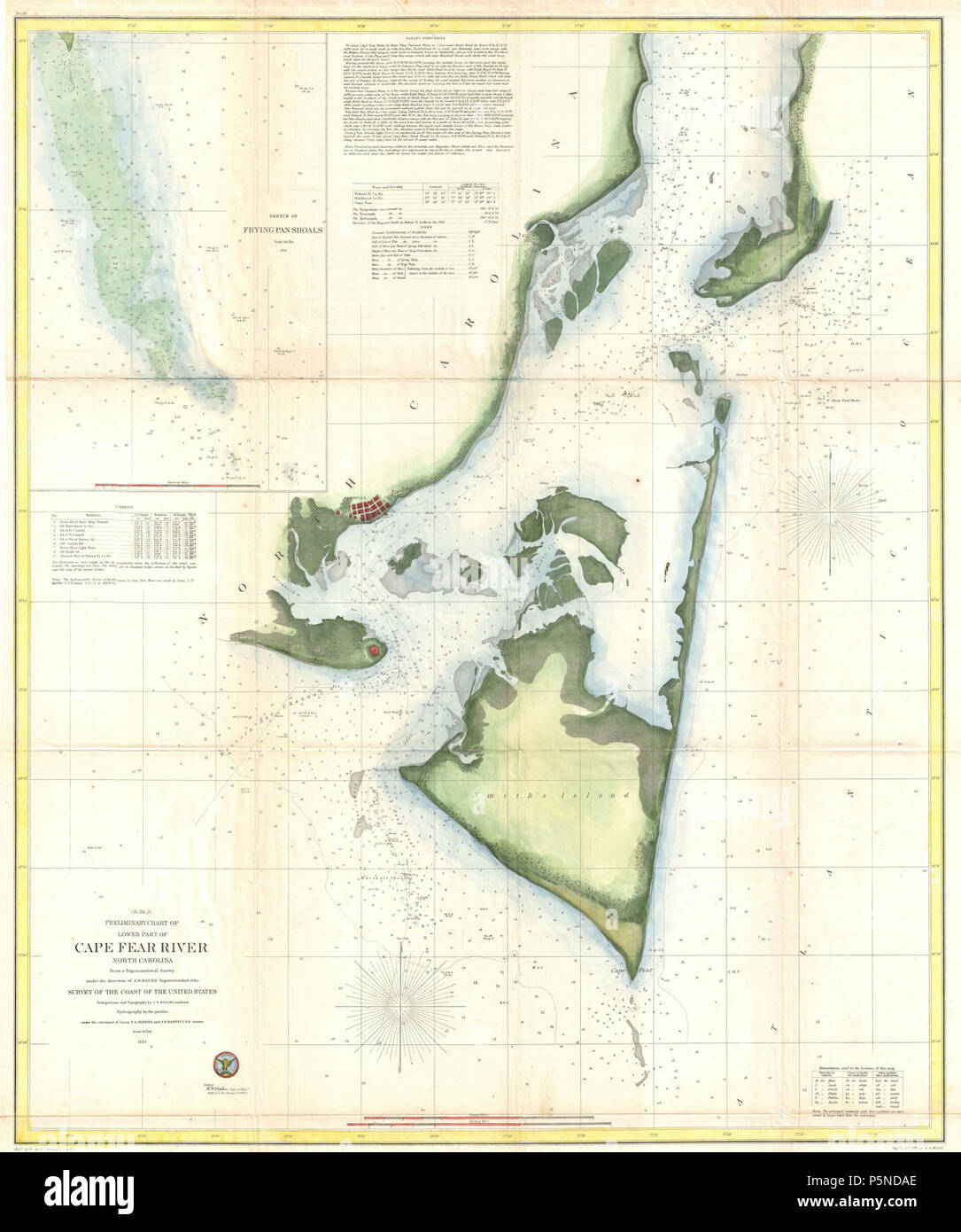 Map of cape fear hi-res stock photography and images - Alamy