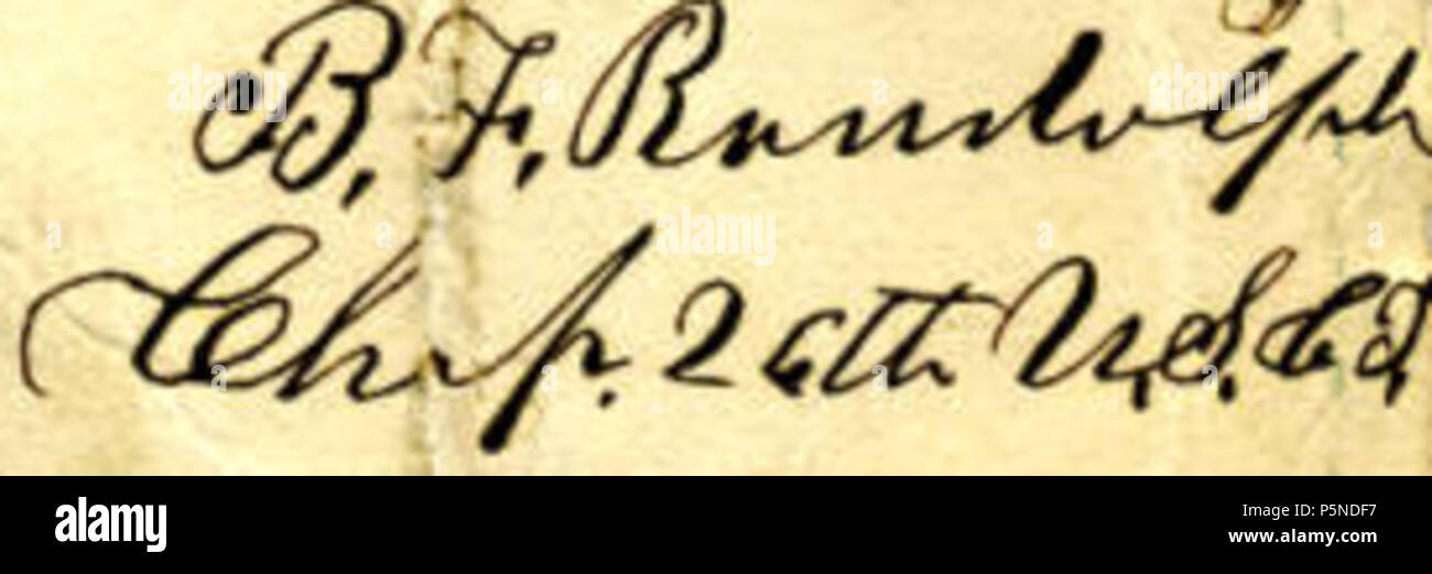 158 B F Randolph Signature Stock Photo - Alamy