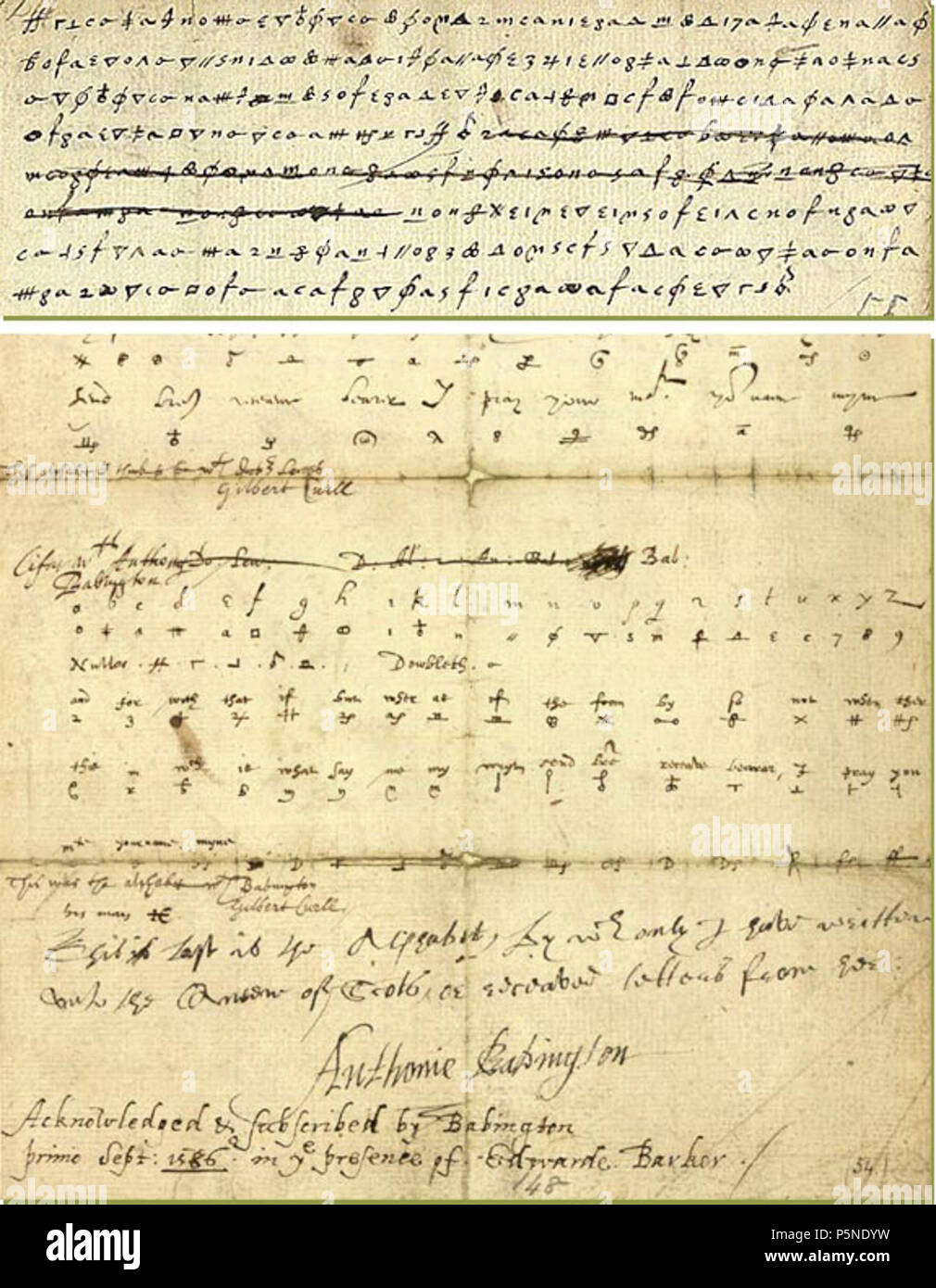 Mary queen of scots letter cipher hi-res stock photography and images ...