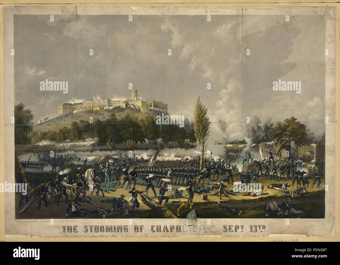 N/A. English: Battle of Chapultepec, Mexico City, Mexico, 1847. Español ...