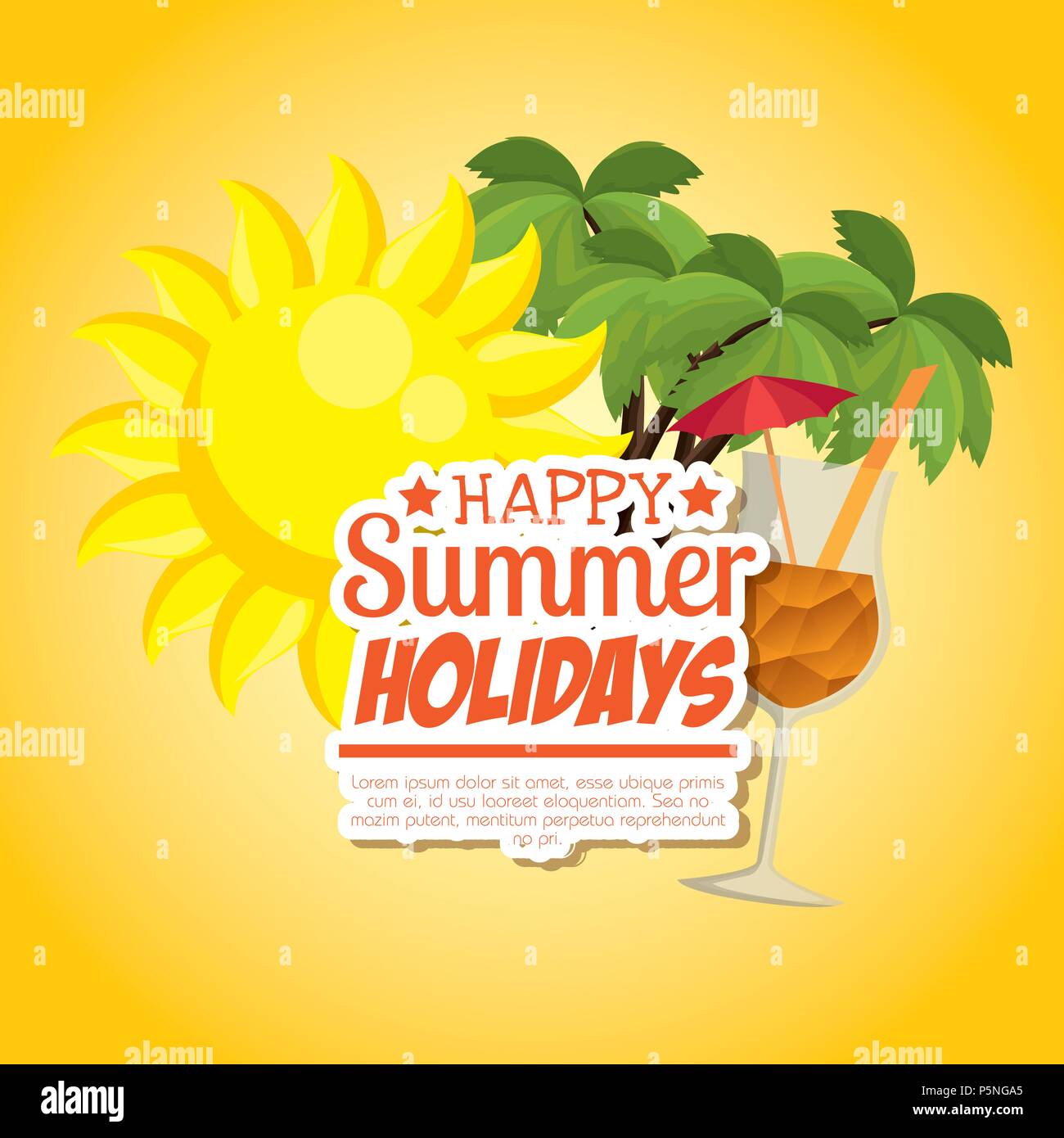 summer holidays set icons Stock Vector Image & Art - Alamy