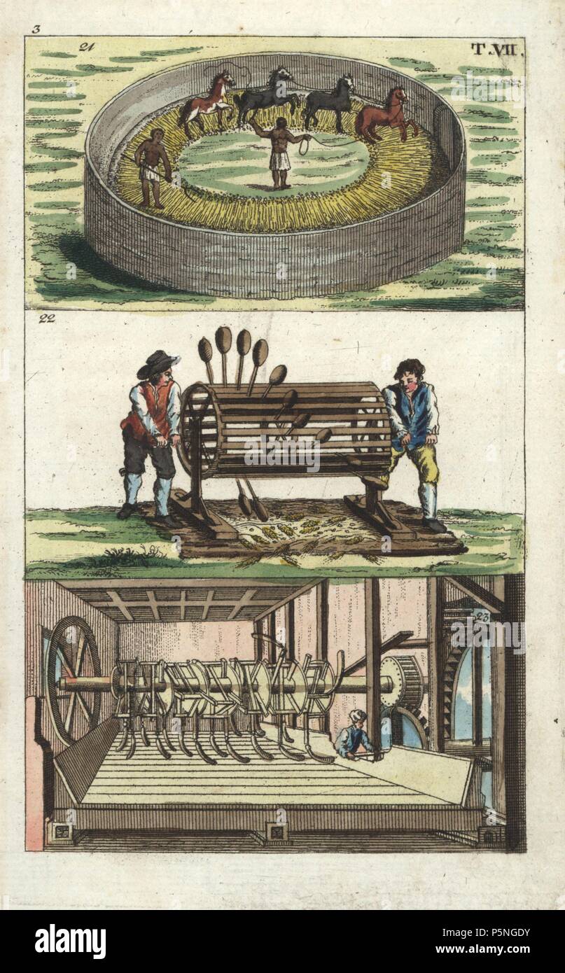 Hand powered threshing machine hi-res stock photography and images - Alamy