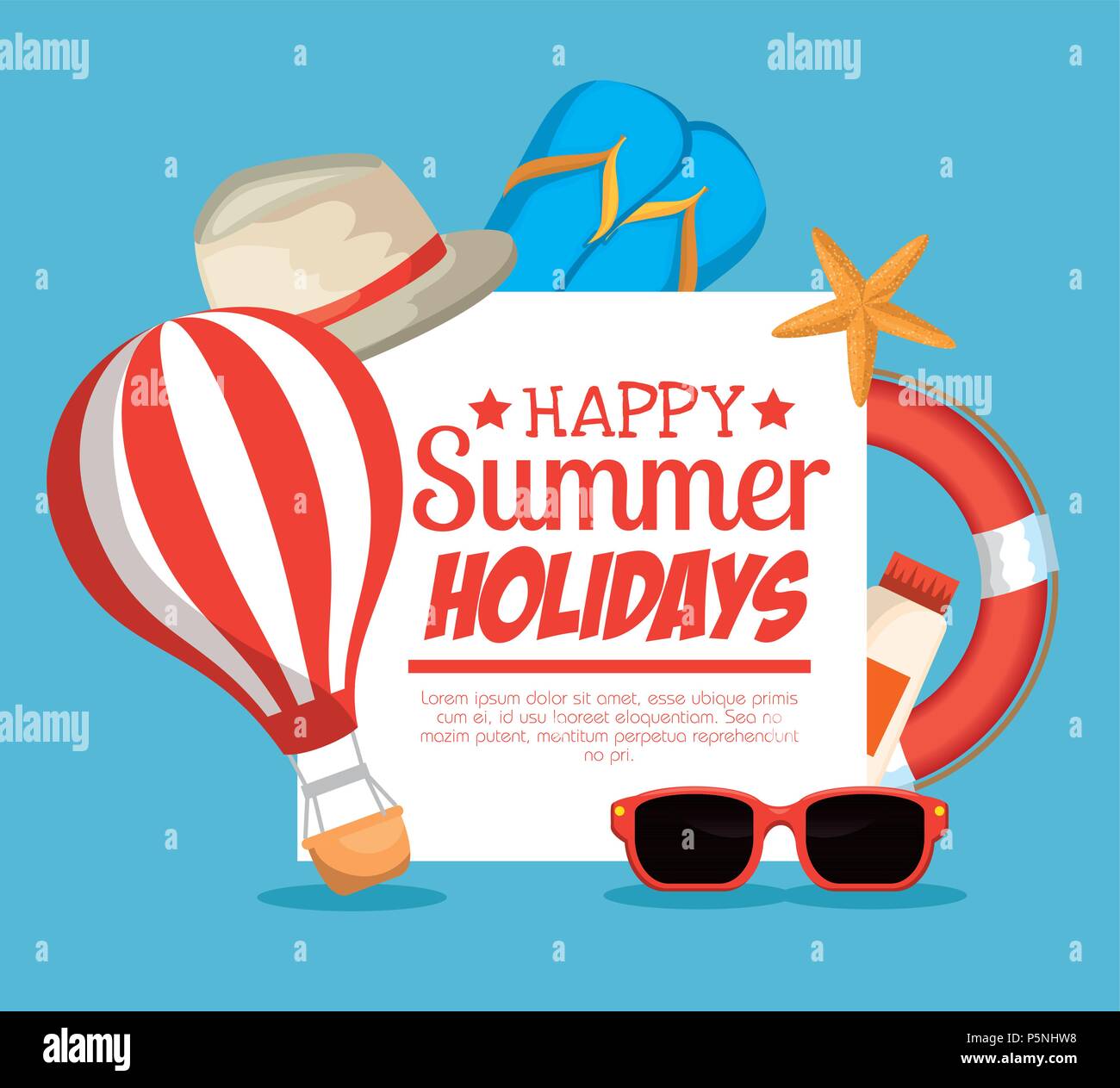 summer holidays set icons Stock Vector Image & Art - Alamy