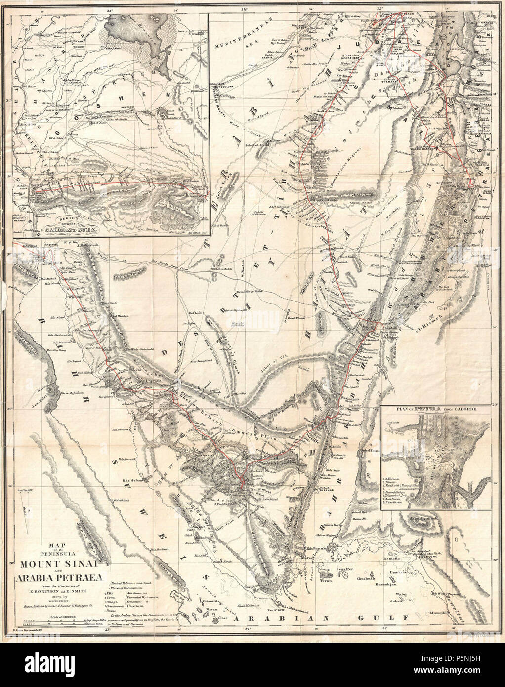 Egypt sinai peninsula map hi-res stock photography and images - Alamy