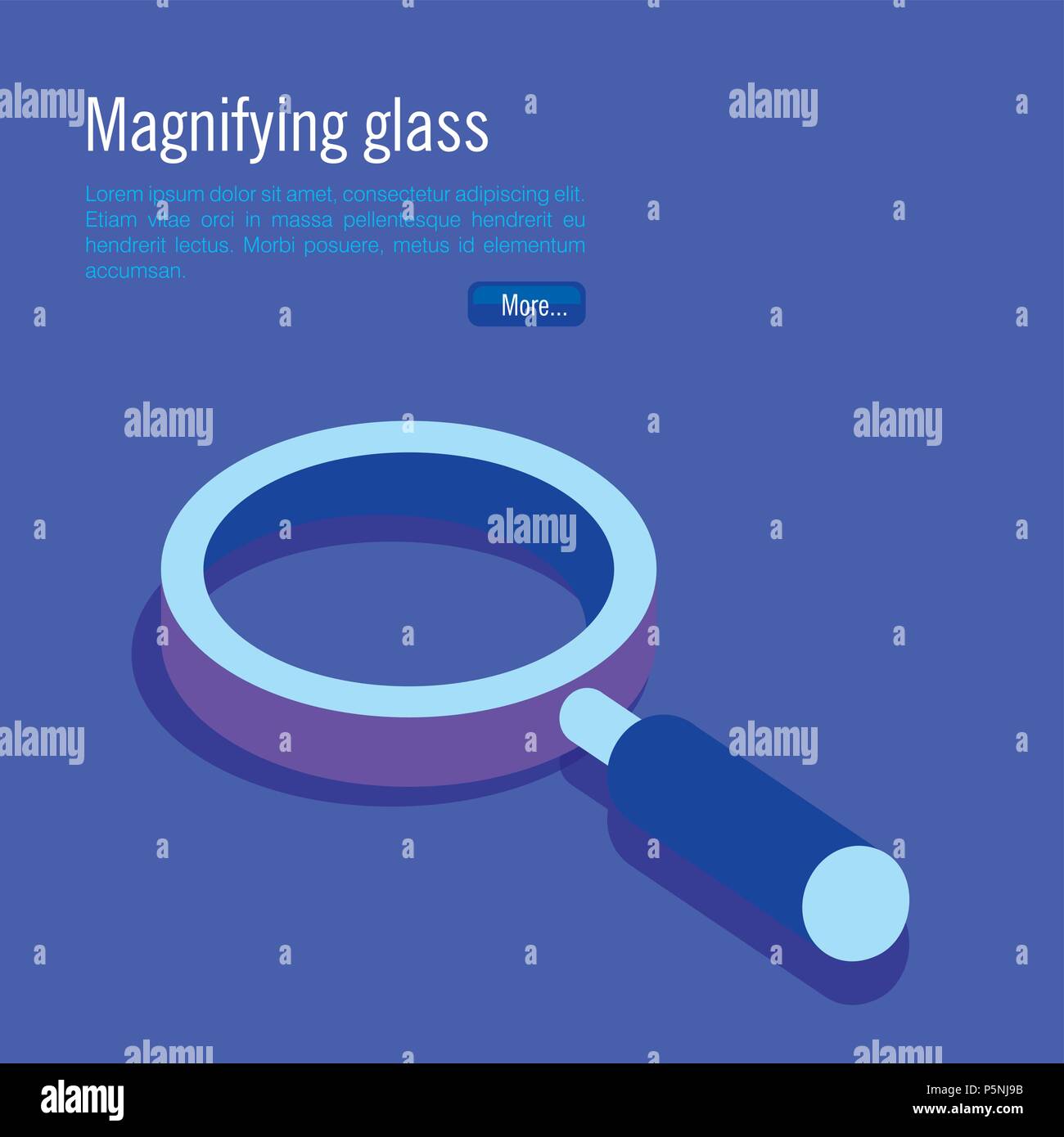 magnifying glass isometric icon Stock Vector Image & Art - Alamy
