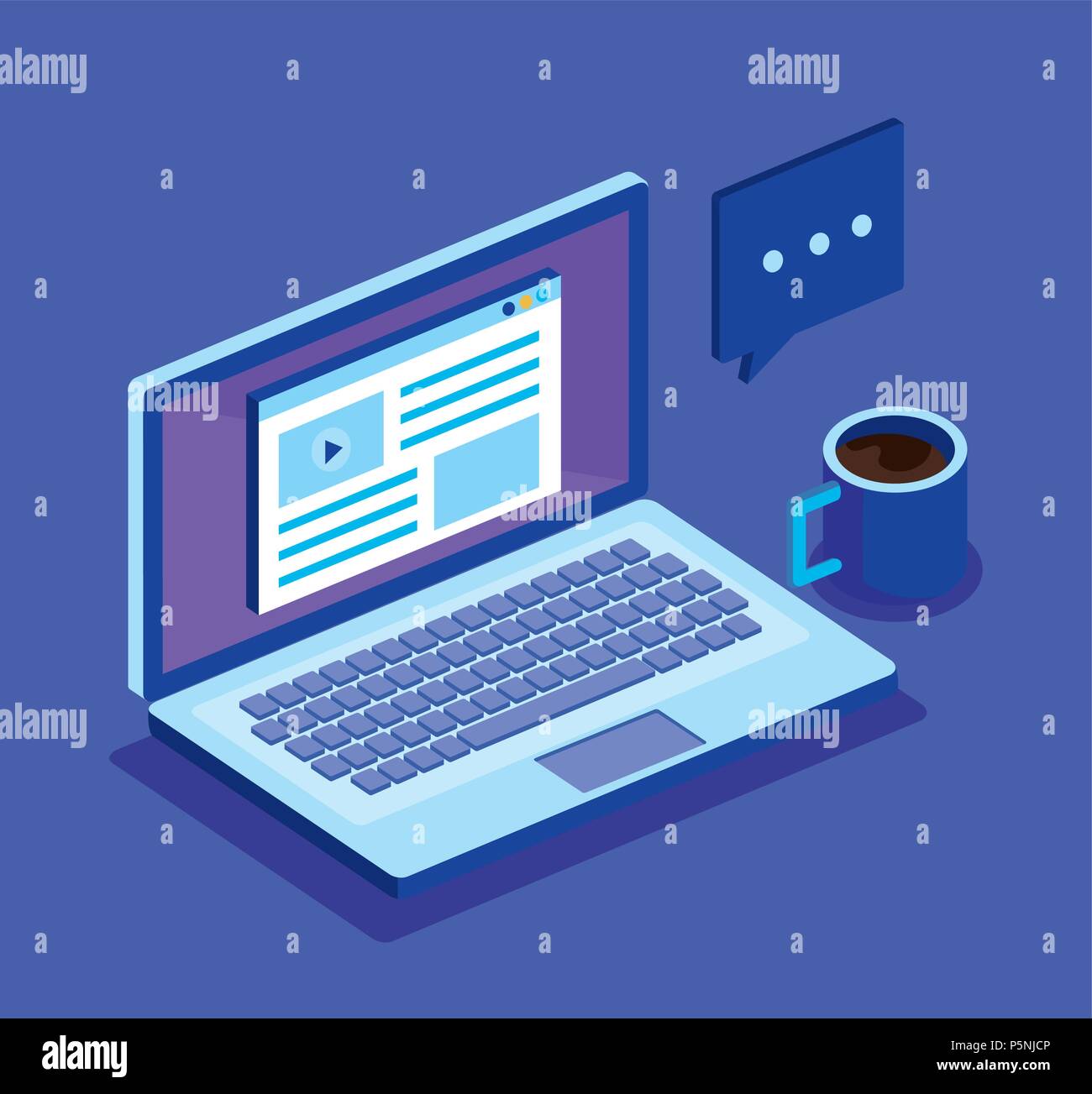 Isometric Computer Signs Symbols Icons