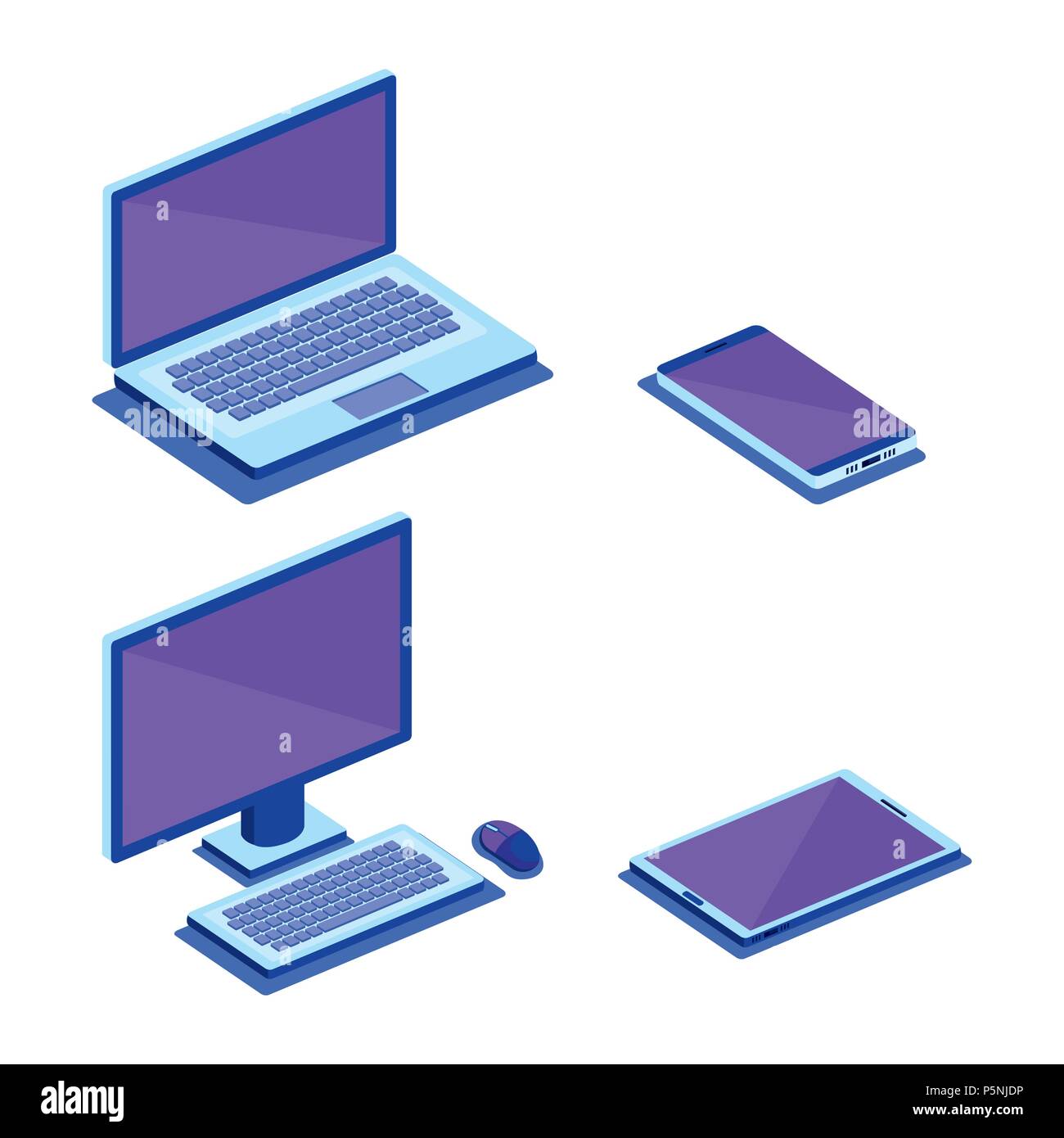 digital technology isometrics icons Stock Vector Image & Art - Alamy
