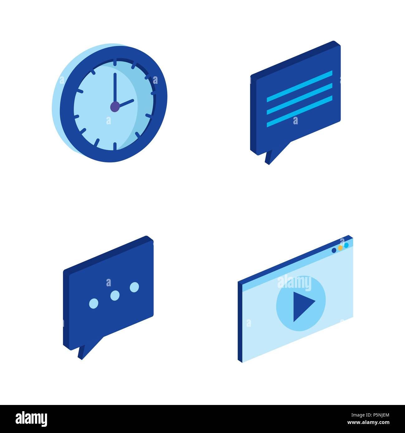 digital technology isometrics icons Stock Vector Image & Art - Alamy
