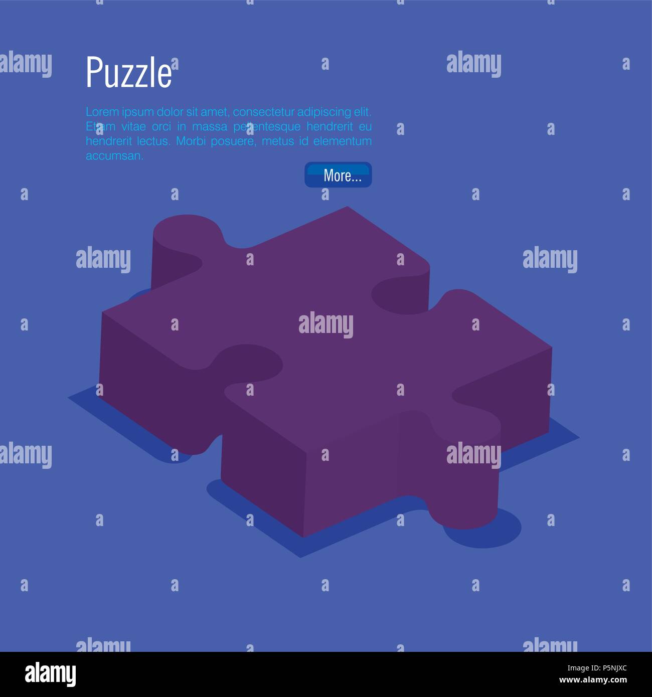 puzzle pieces isometrics icons Stock Vector Image & Art - Alamy