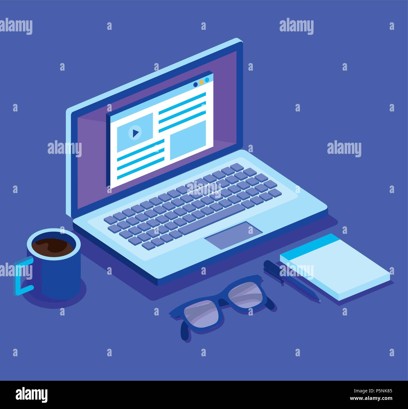 digital technology isometrics icons Stock Vector Image & Art - Alamy