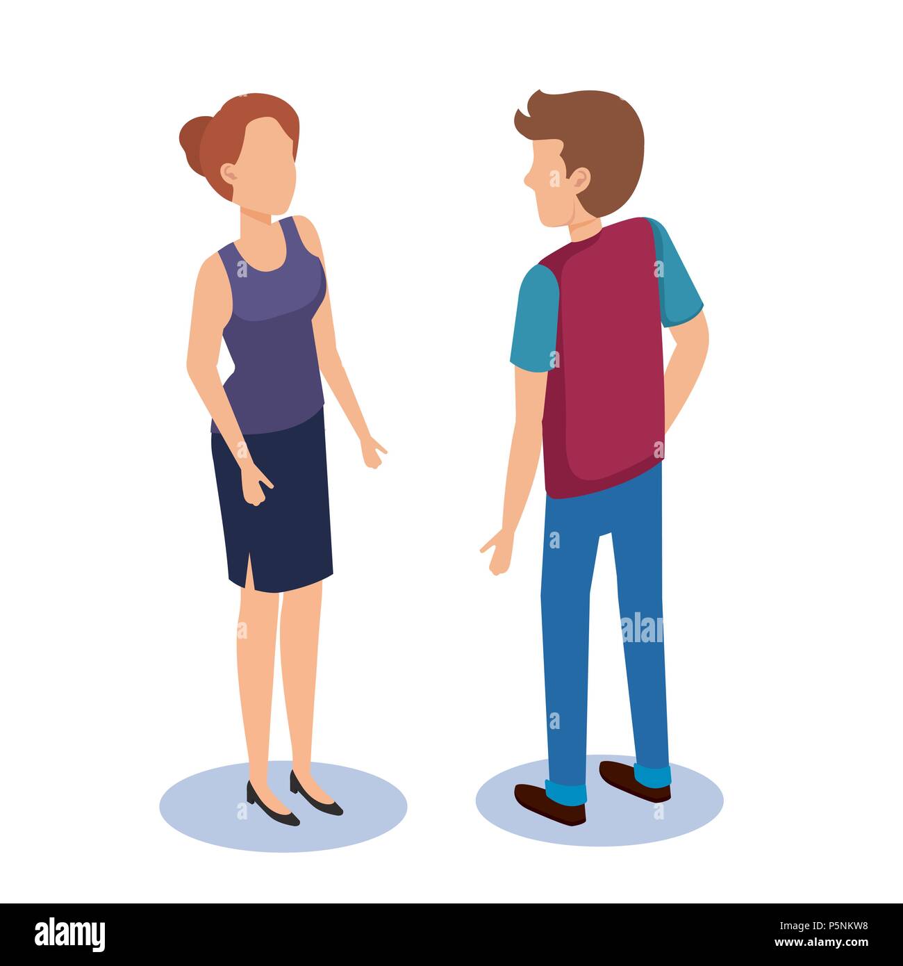 persons couple isometric avatars Stock Vector Image & Art - Alamy