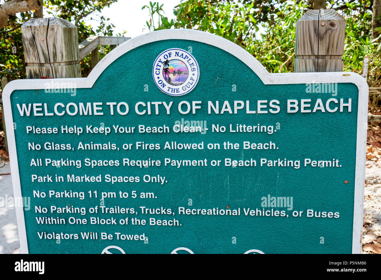 Naples Florida,City of Naples Beach,park,sign,use rules guidelines,no ...