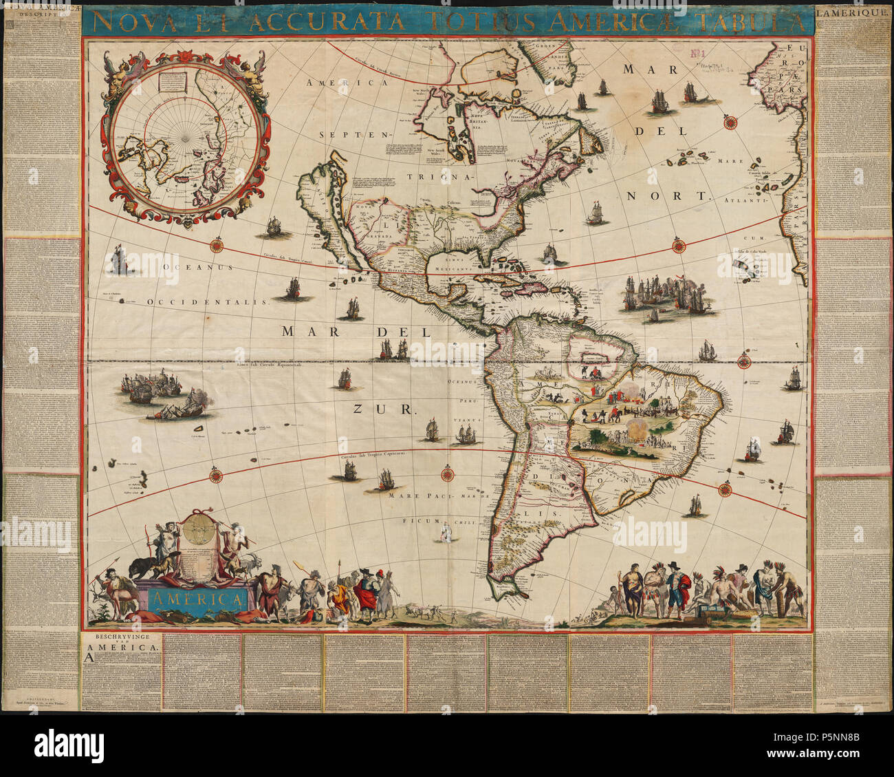 Nova totius americae tabula hi-res stock photography and images - Alamy