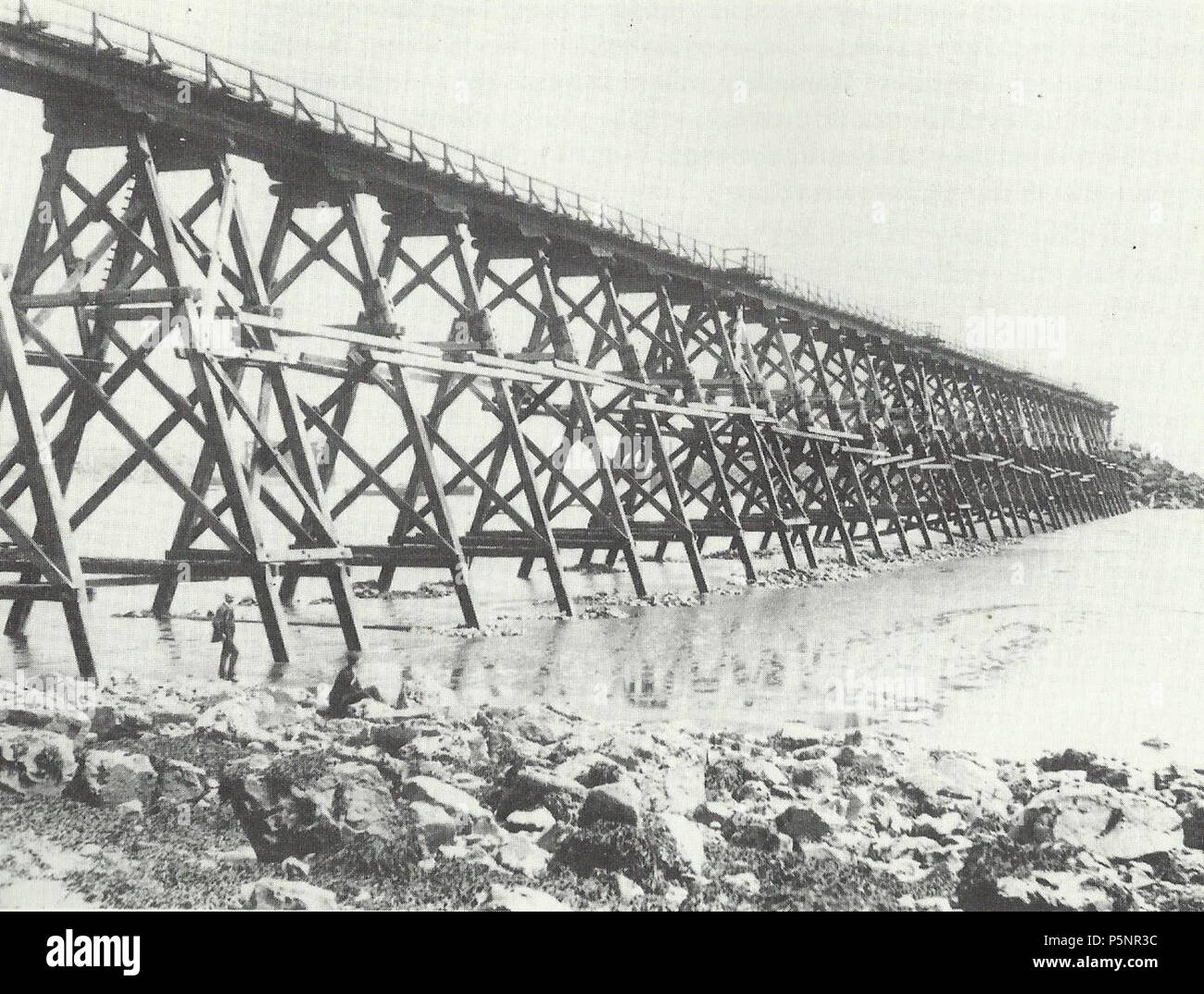 N/A. English: Breakwater under construction at western entrance to ...