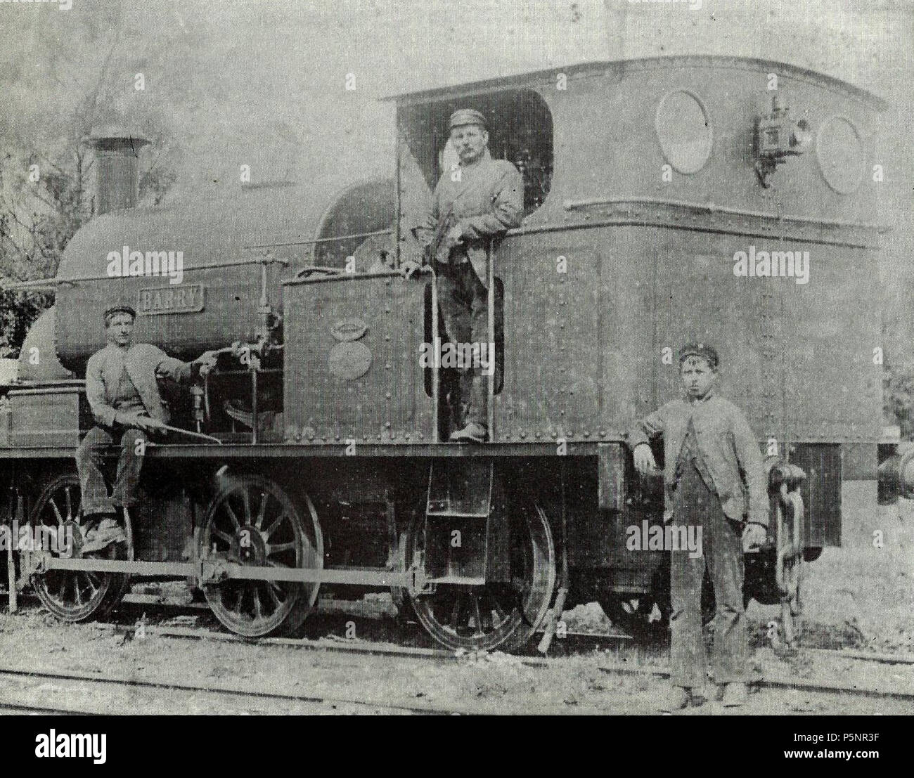N/A. English: Saddle tank 0-6-0 locomotive 'Barry' on Porthkerry loop ...