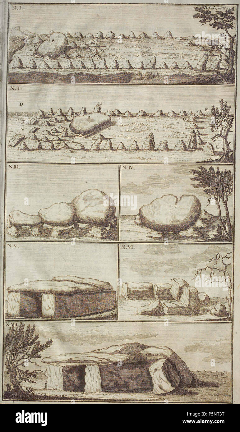 N/A. English: Some dolmens of the Altmark, depicted in Johann Christoph ...