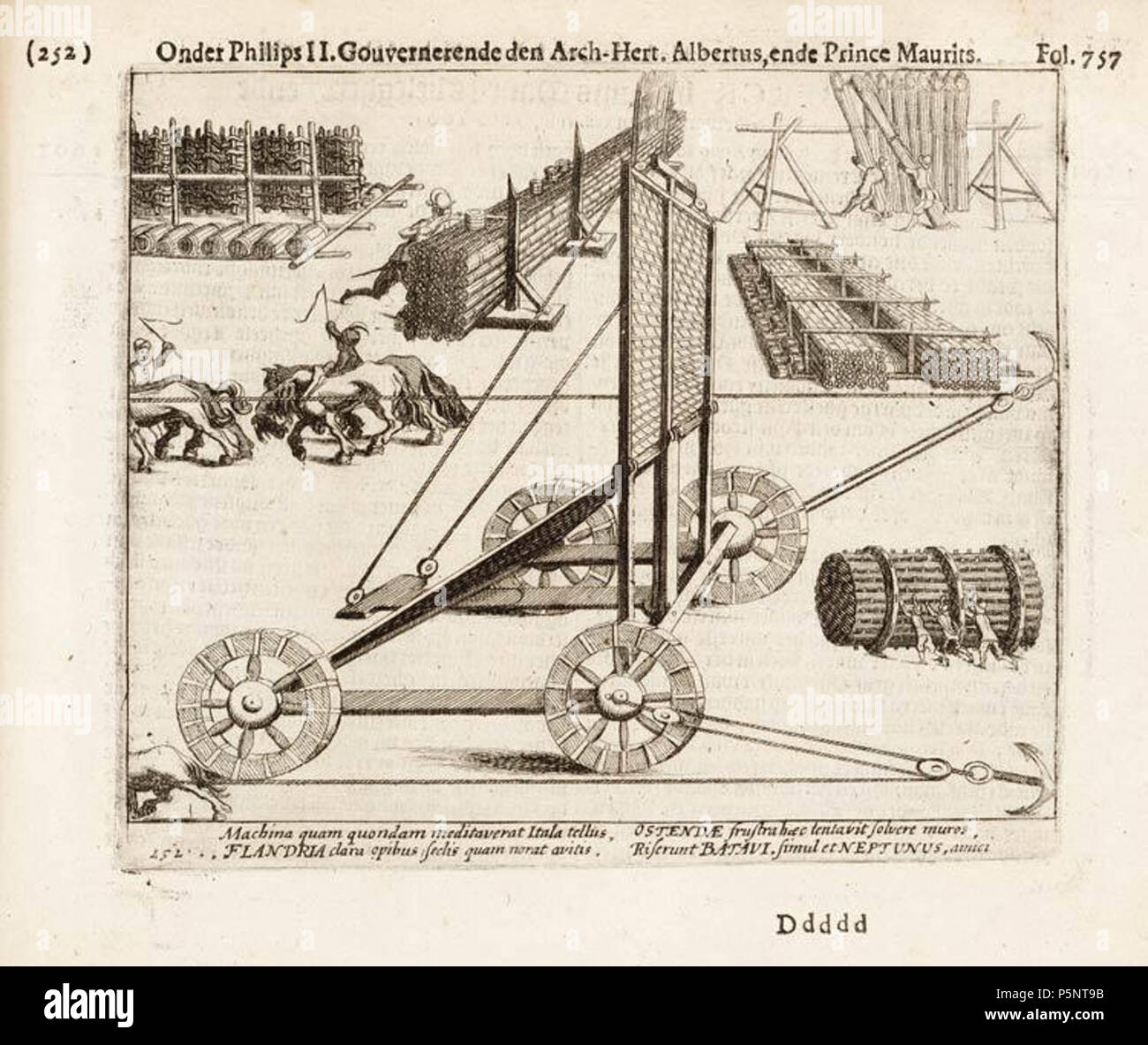 N/A. English: Siege of Ostend (1601-1604) - Image of siege craft ...