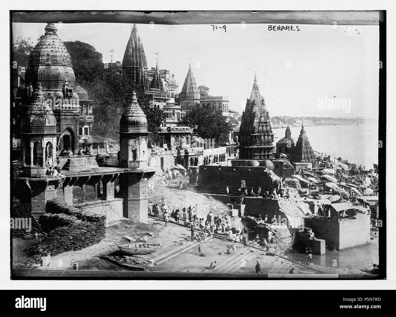 N/A. English: Benares temples and ghats . Probably from early 20th ...
