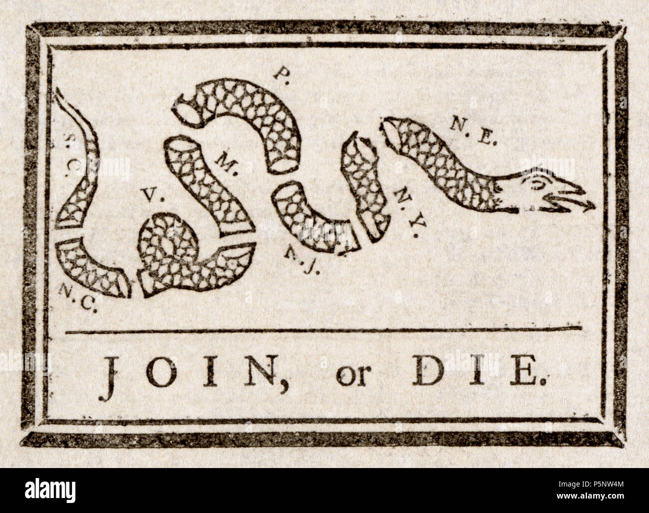 Join or die 1754 hi-res stock photography and images - Alamy