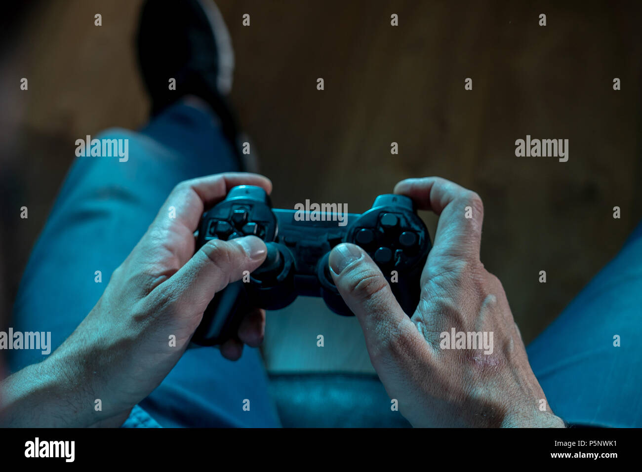 Addiction and dependency concept. close up on young mans hand with pad ...