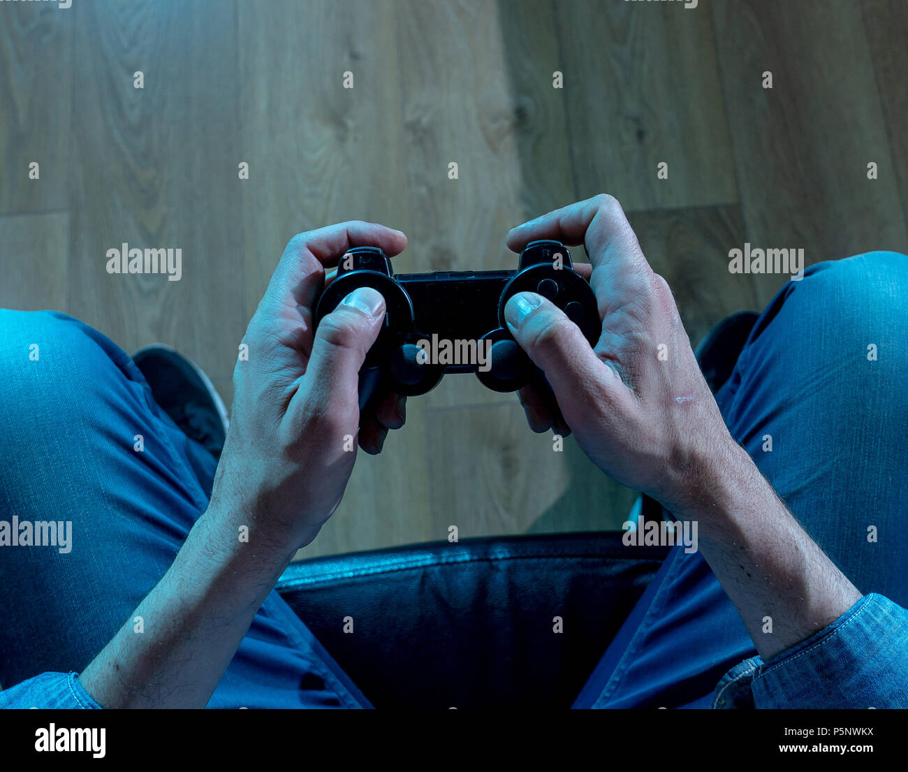 Addiction and dependency concept. close up on young mans hand with pad ...