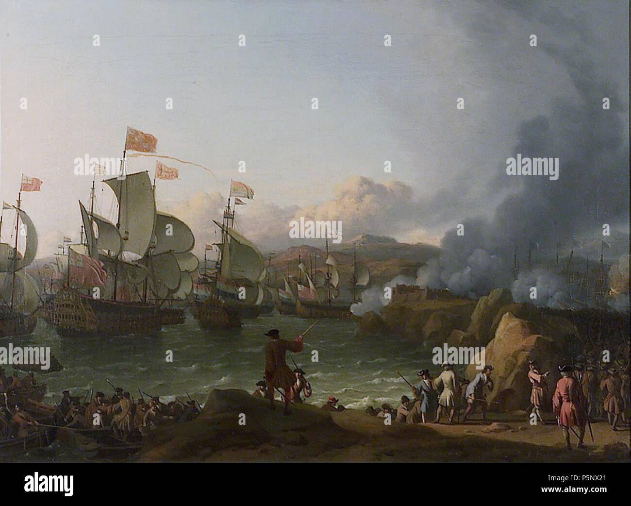 English: The Battle of Vigo Bay, 12 October 1702 circa 1702. N/A 163 ...