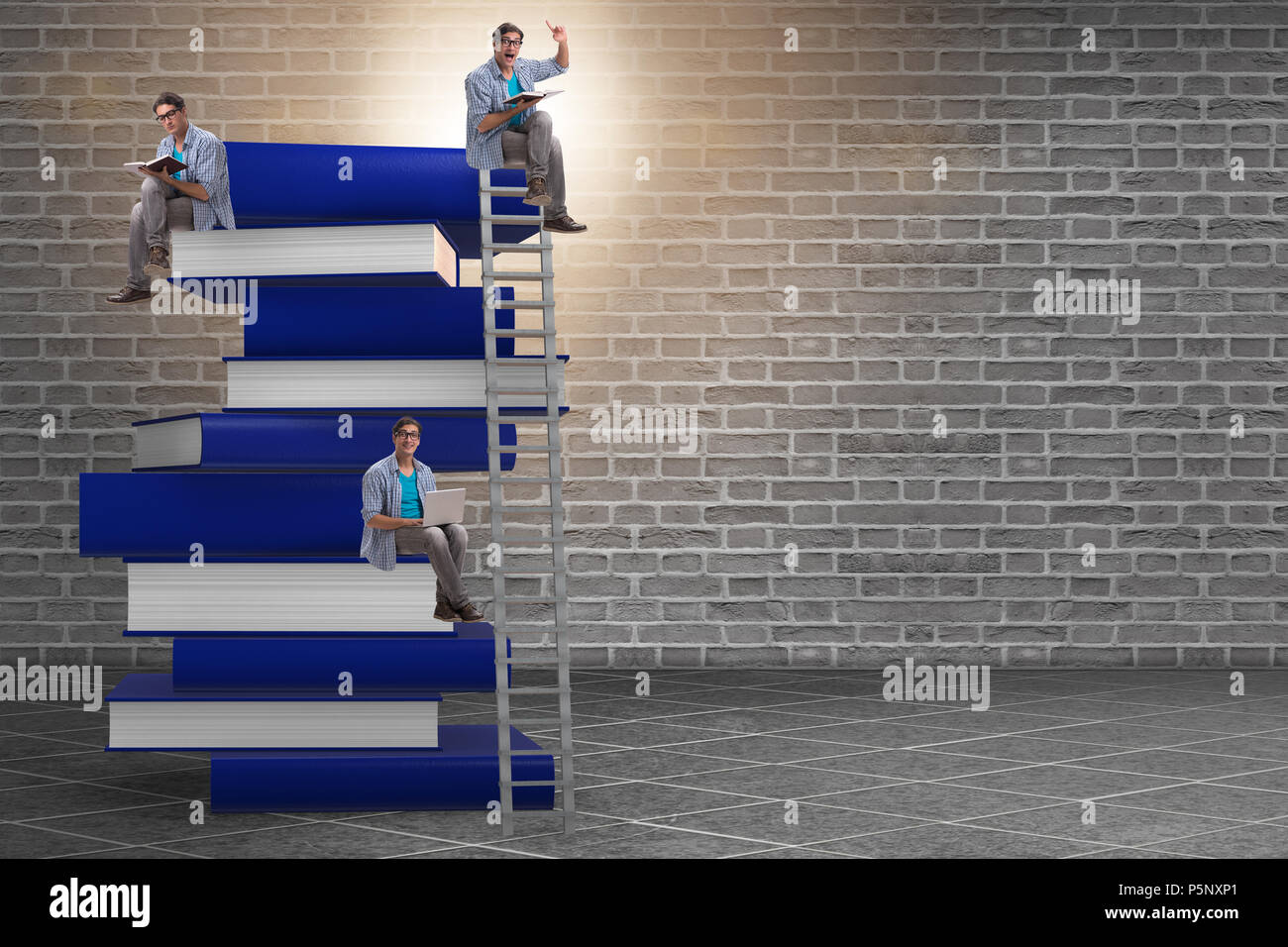 Education concept with books and people Stock Photo - Alamy