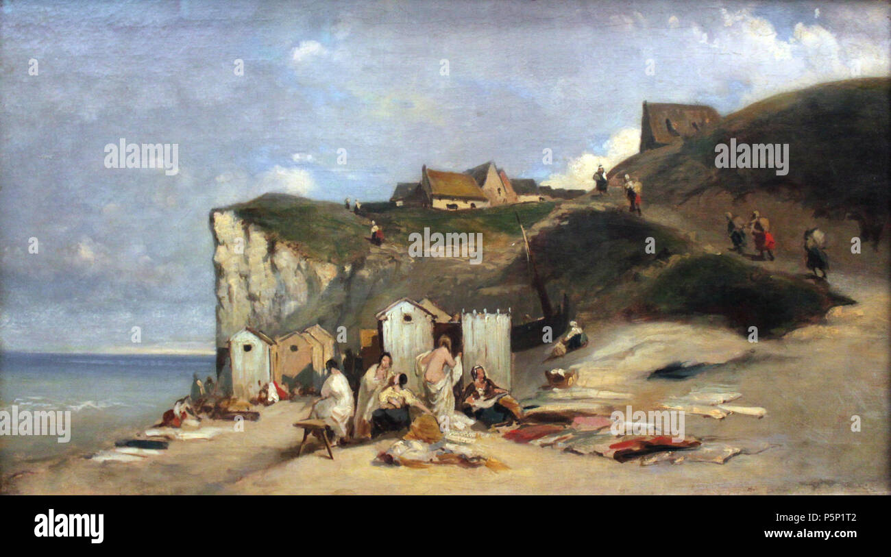 1859 Spitzweg Badende Frauen am Meer bei Dieppe anagoria Stock Photo ...