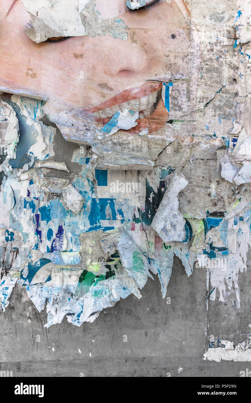 Ripped peeling posters hi-res stock photography and images - Alamy